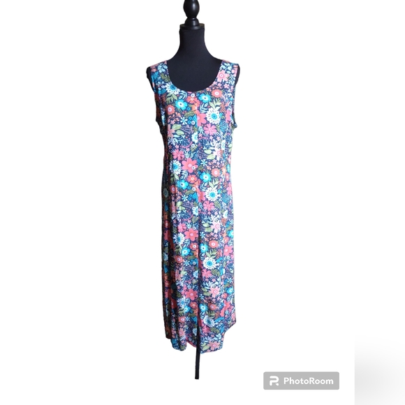 Koret | Dresses | Koret Sz Large Button Up Casual Floral Sundress ...